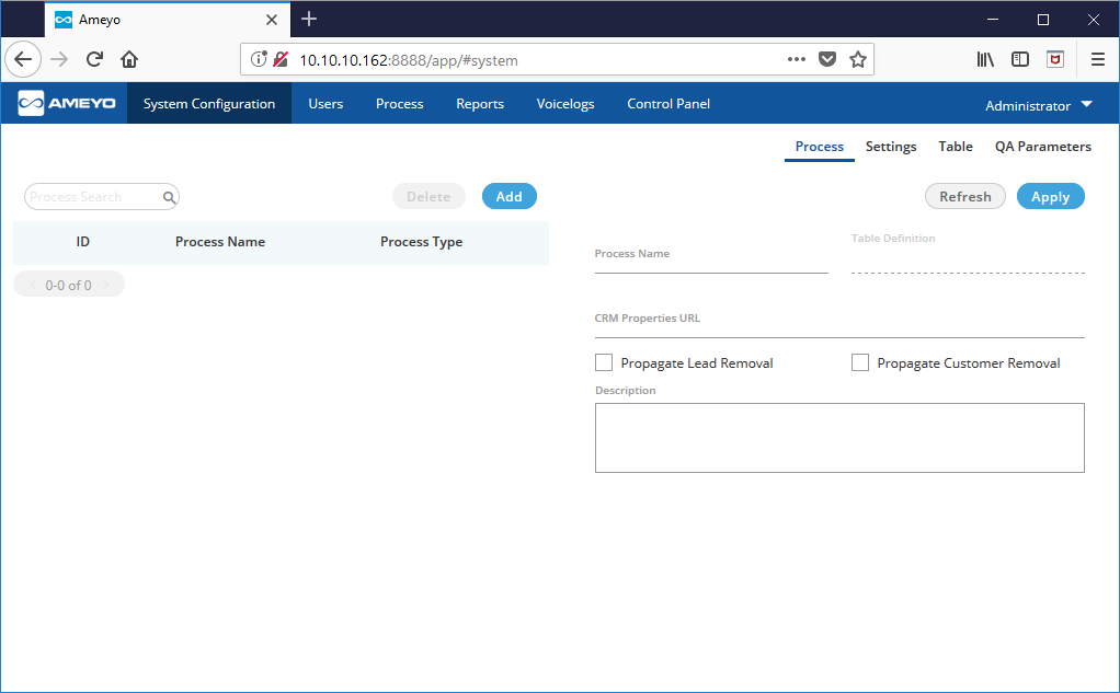 Administrator Login