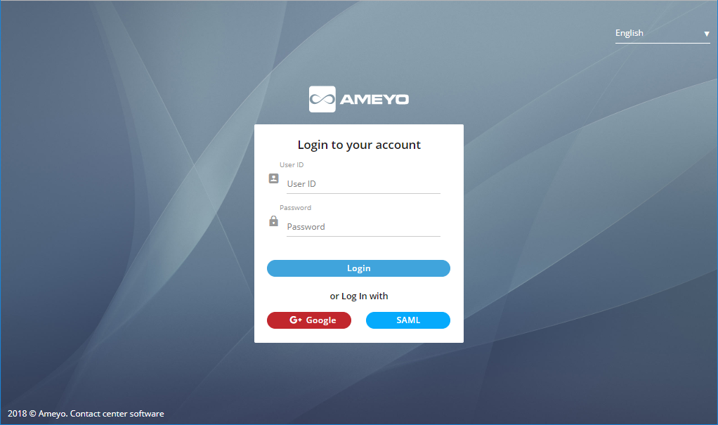 Ameyo Administrator Login