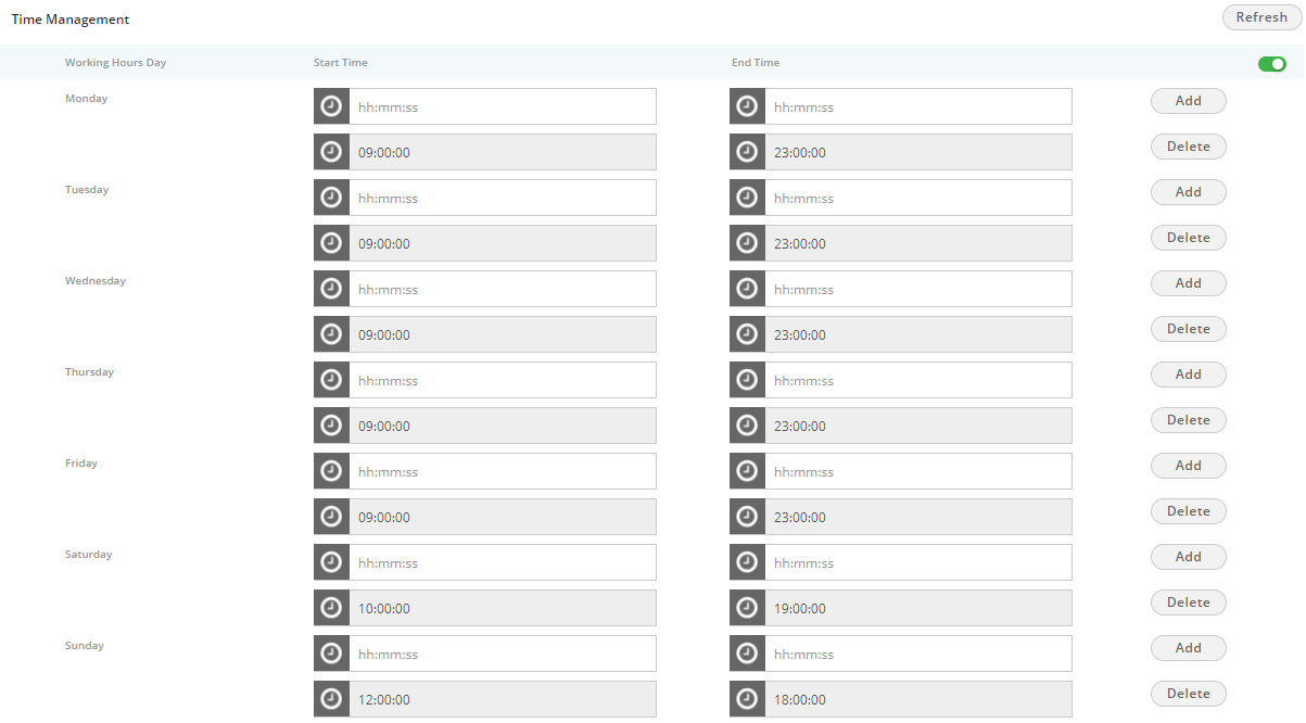 Holiday/Office Timings