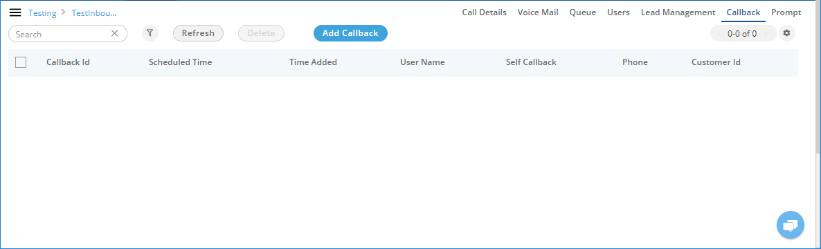 Callback Management